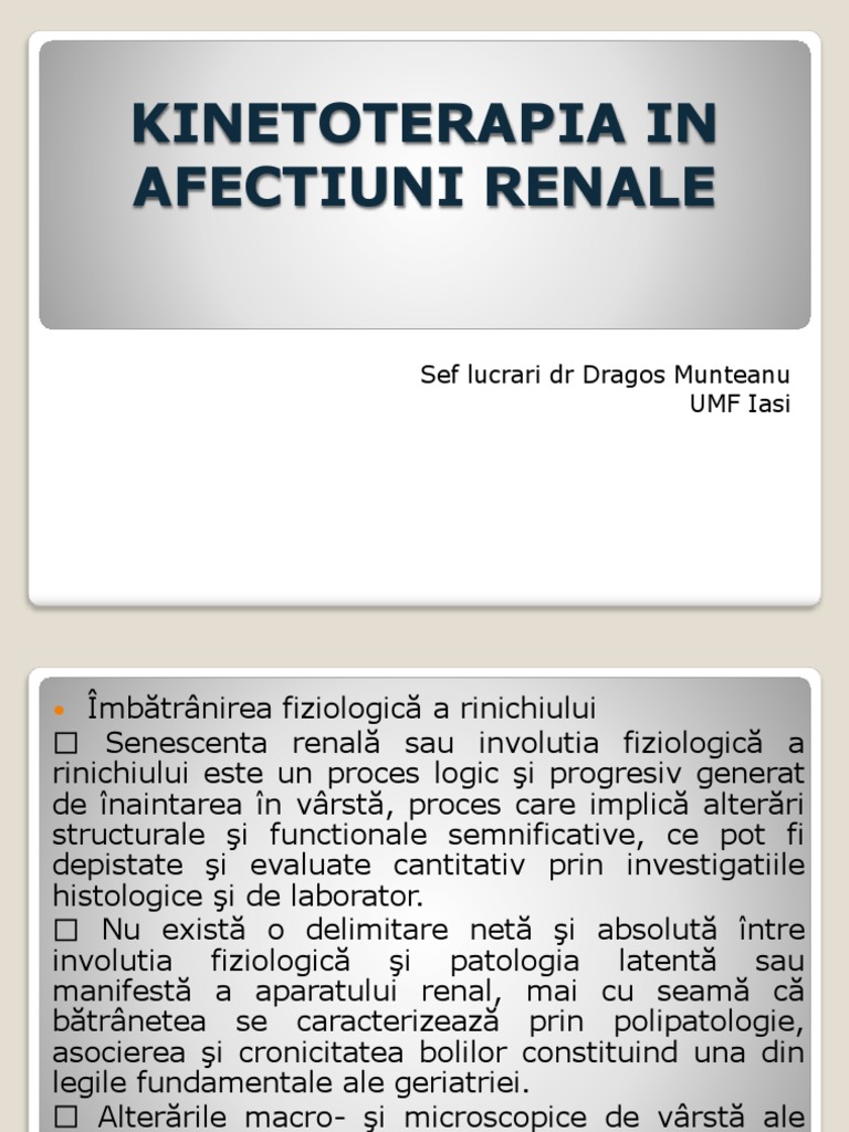 Kinetoterapia in Afectiuni Renale | PDF