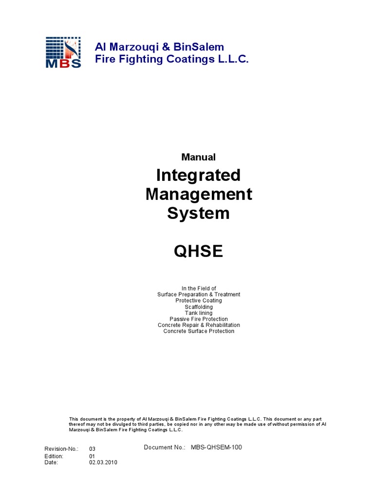 QHSE Manuals | PDF | Audit | Occupational Safety And Health