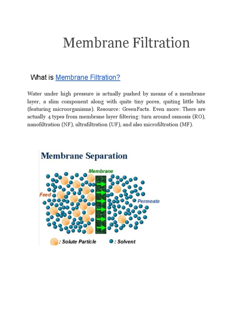 Membrane Filtration Methods Explained | PDF | Membrane | Membrane ...