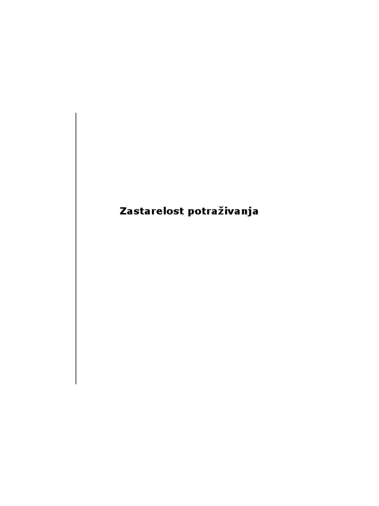 Zastarelost Potrazivanja PDF | PDF