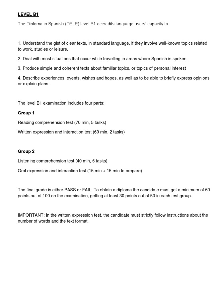 Level B1 | PDF | Test (Assessment) | Reading Comprehension