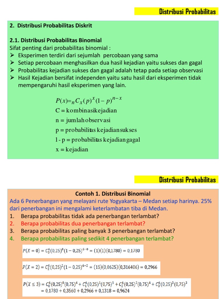 Distribusi Probabilitas Diskrit | PDF