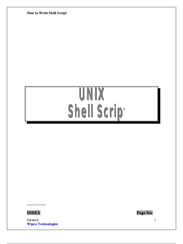 UNIX Shell Script | Download Free PDF | Command Line Interface | Parameter (Computer Programming)