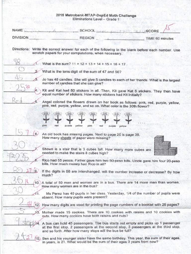 2015 Metrobank-MTAP-DepEd Math Challenge Elimination Grade 1.pdf