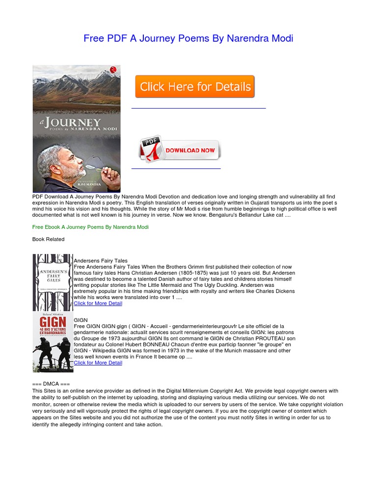 A Journey: Poems by Narendra Modi | PDF | Hans Christian Andersen ...