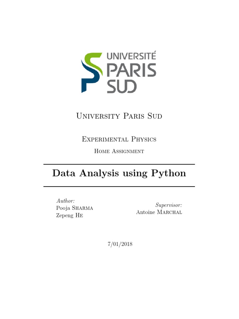Data Analysis Using Python: University Paris Sud | PDF | Galaxy | Astronomy