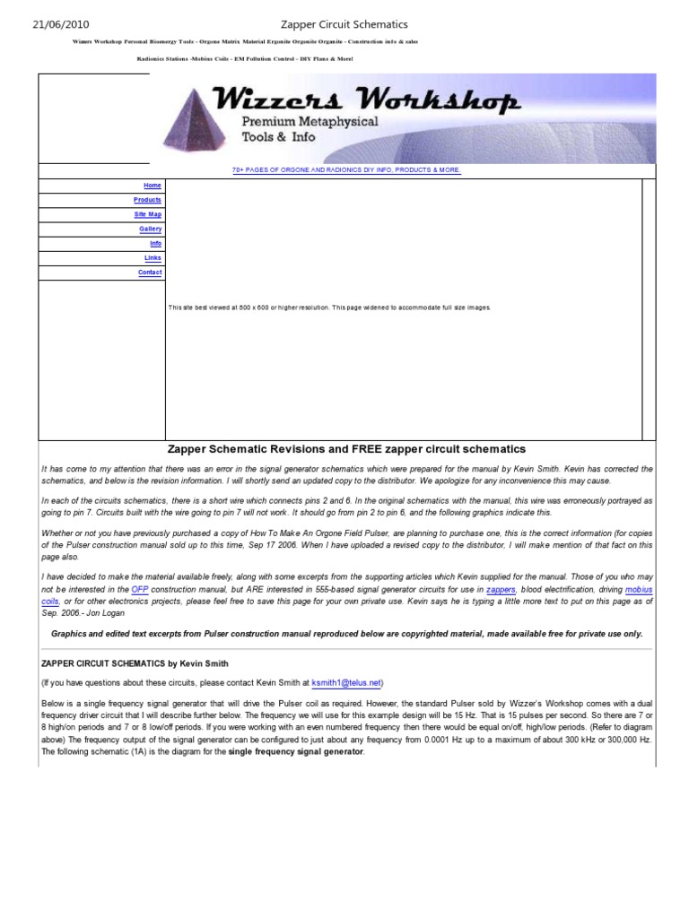 Zapper Circuit Schematics | PDF | Power Supply | Transistor