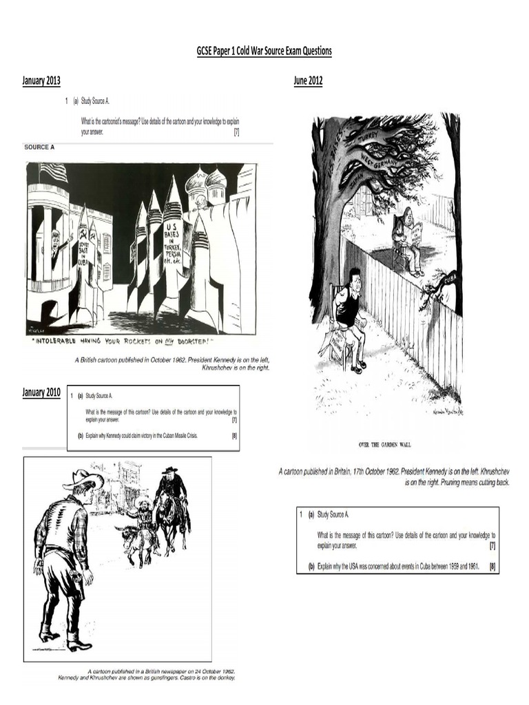 Cold War Source Exam Questions | PDF | Art