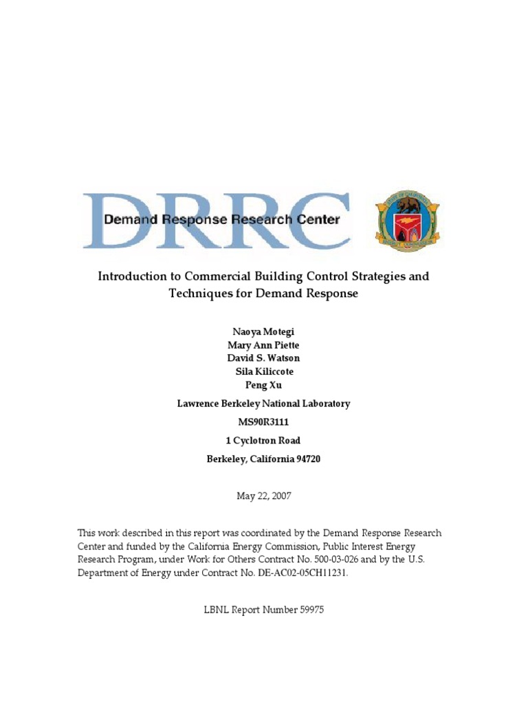 Introduction To Commercial Building Control Strategies and Techniques ...