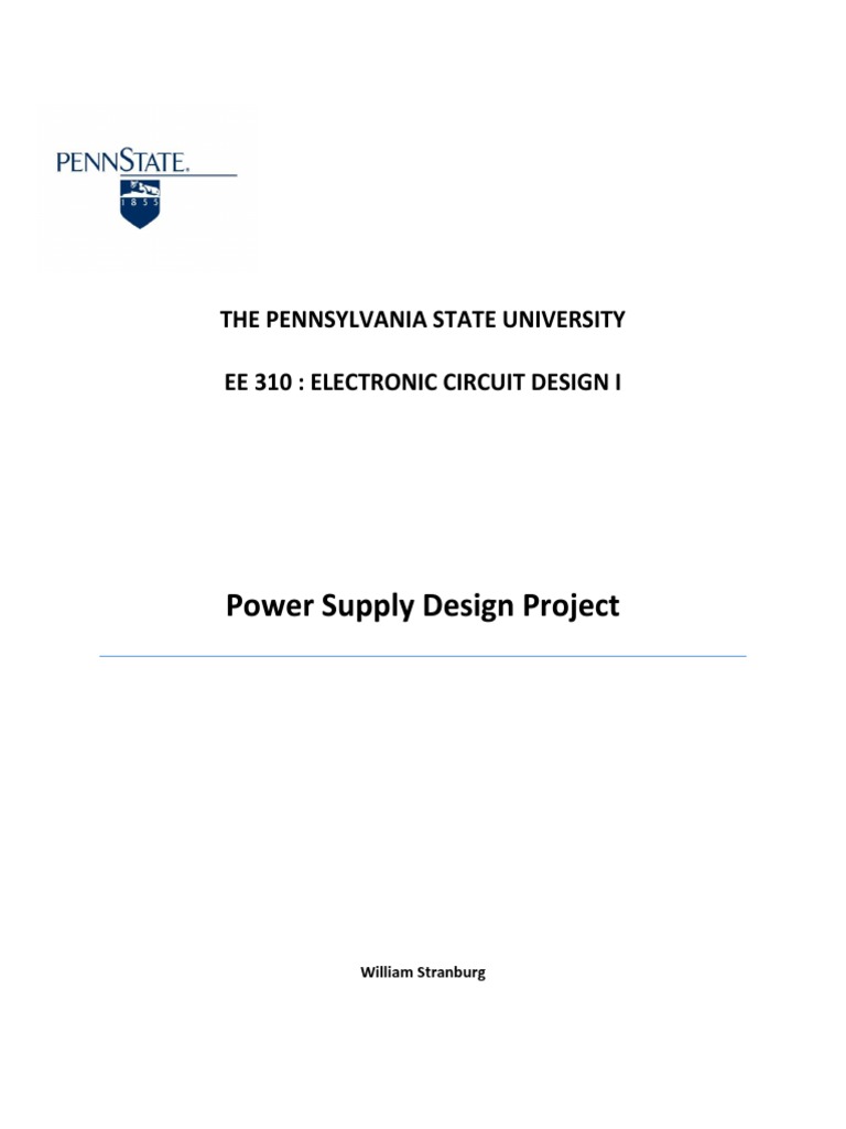 Power Supply Design Project 2015 | PDF | Rectifier | Power Supply