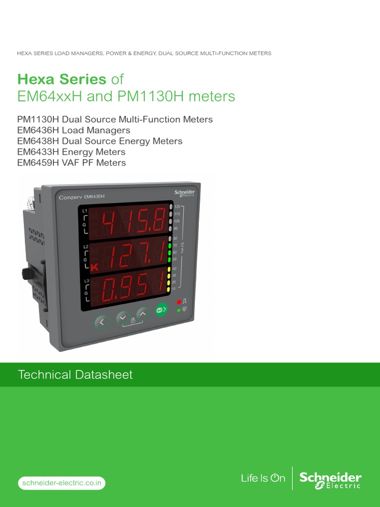 Hexa Series - Schneider Electric | PDF | Relay | Power (Physics)