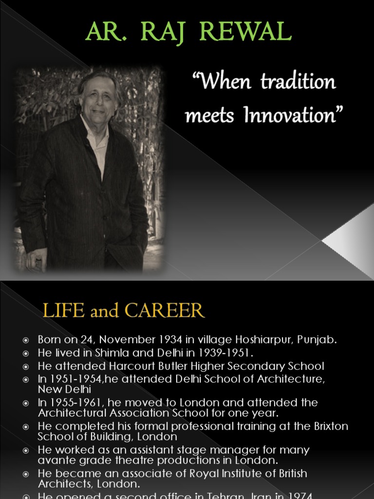 Raj Rewal | PDF | Architectural Design | Architecture