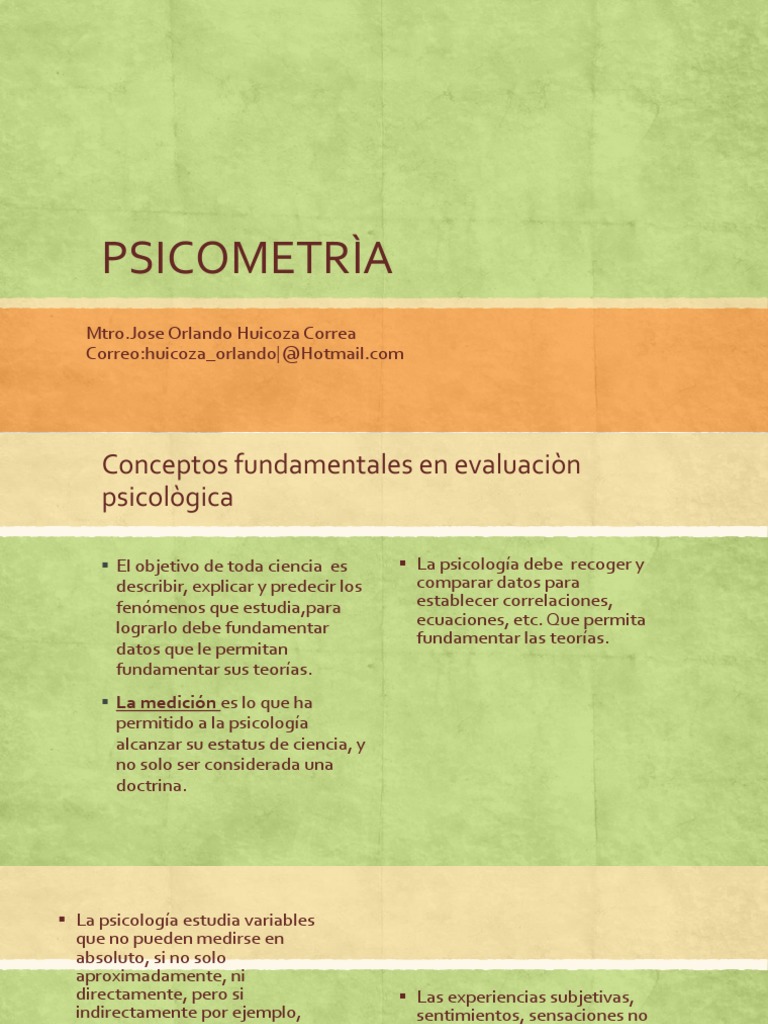 PSICOMETRÌA | PDF | Medición | Science