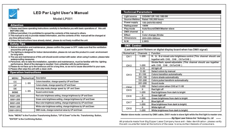 LP001 | PDF | Color | Electromagnetic Radiation