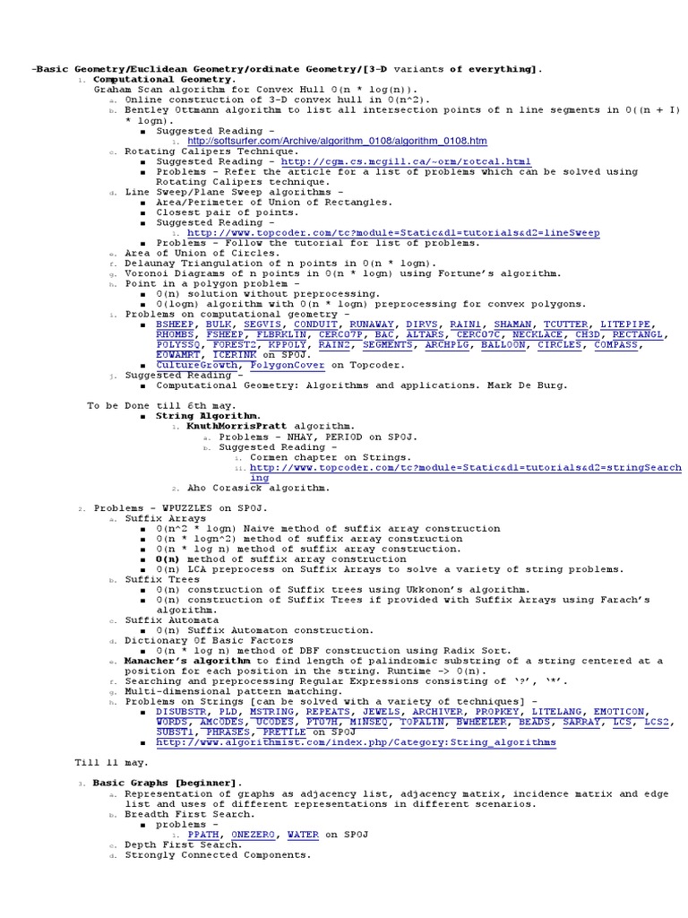 Programming Camp Syllabus For Codeforces | Descargar gratis PDF | Prime Number | Matrix ...