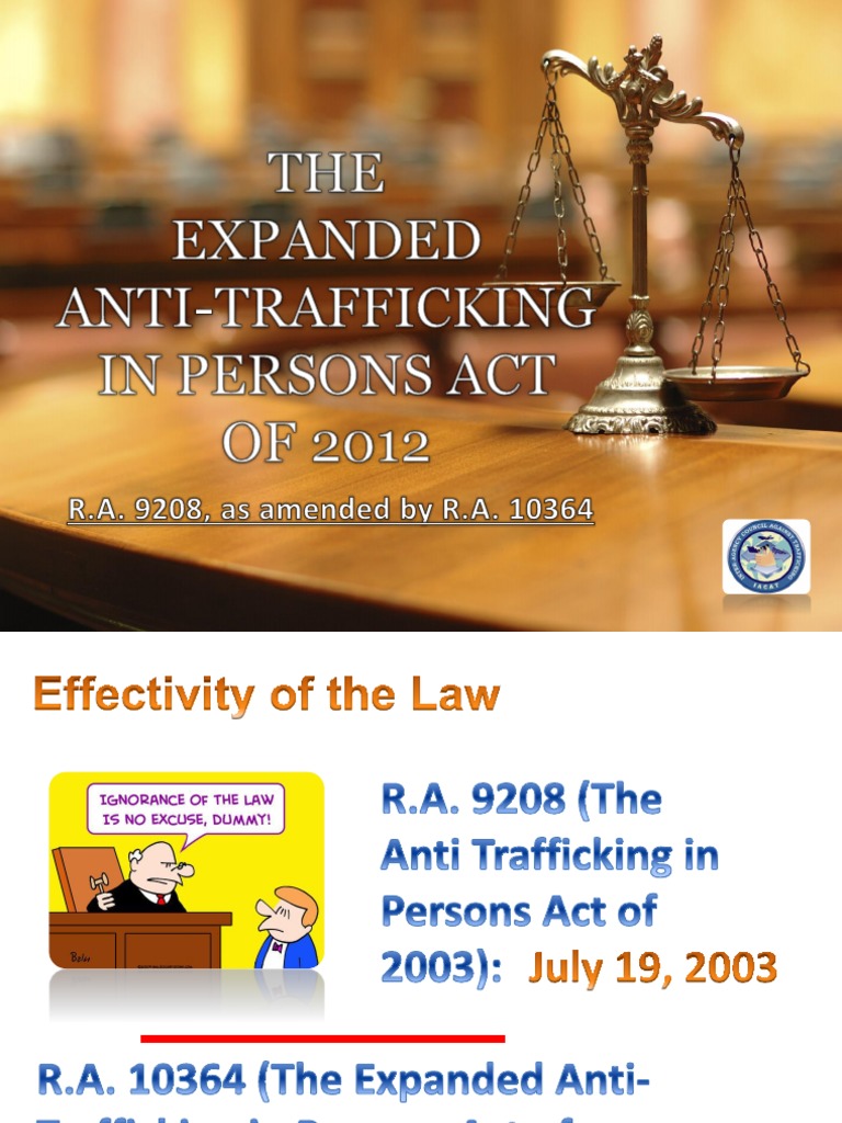 RA 9208 As Amended by RA 10364 | PDF | Human Trafficking | Sexual Slavery