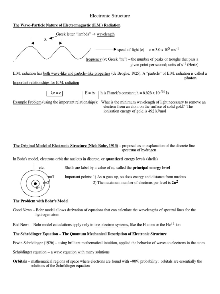 Electronic Structure | PDF | Electron Configuration | Atomic Orbital