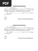 Conduct Certificate Template | PDF