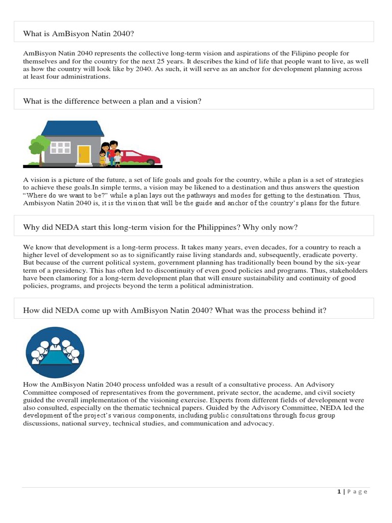 What Is AmBisyon Natin 2040 | Philippines | Public Sphere