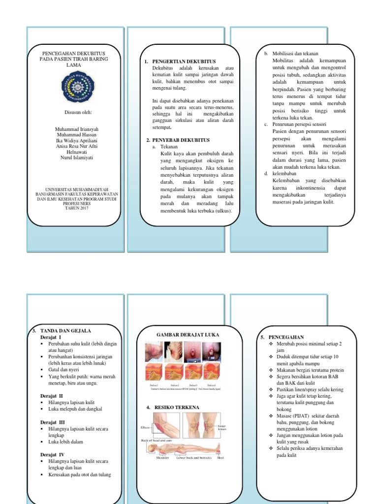 Leaflet Pencegahan Dekubitus | PDF