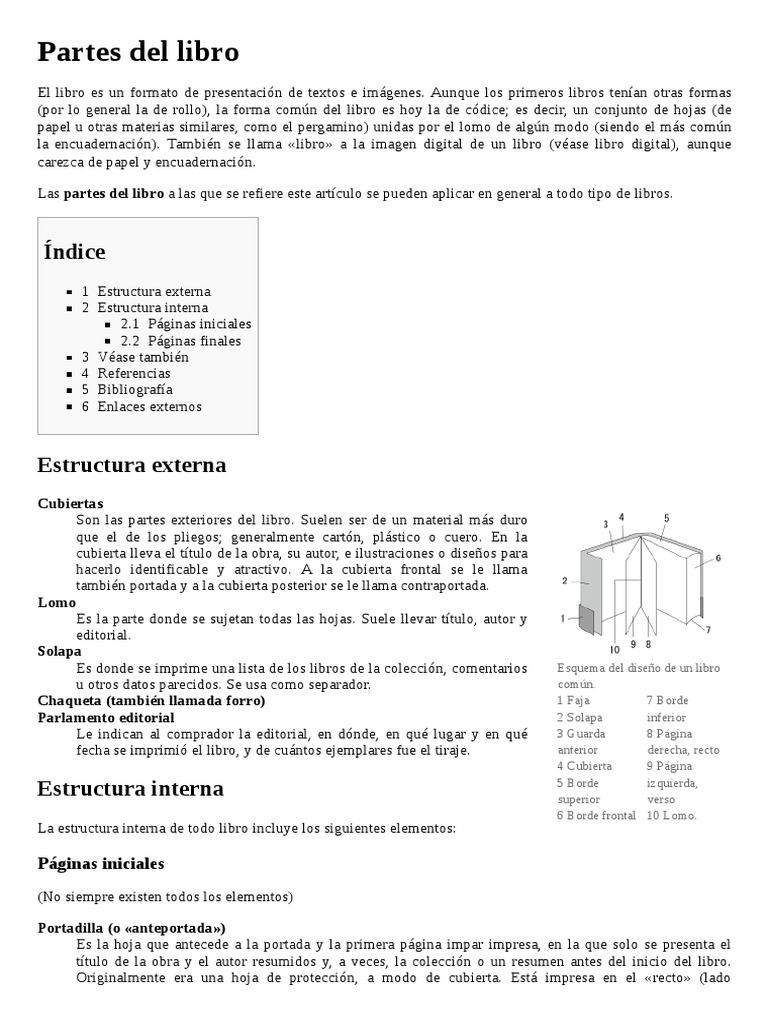 Partes Del Libro | PDF | Libros | Encuadernación