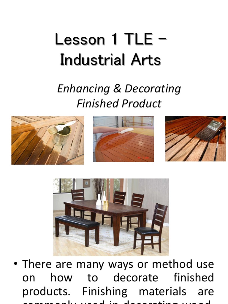 TLE Lessons For Grade VI Industrial Arts | PDF | Varnish | Paint
