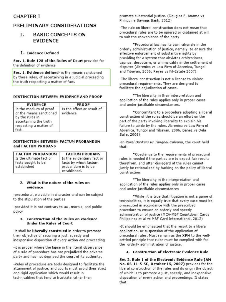 Dean Tan Notes Evidence | PDF | Evidence (Law) | Evidence