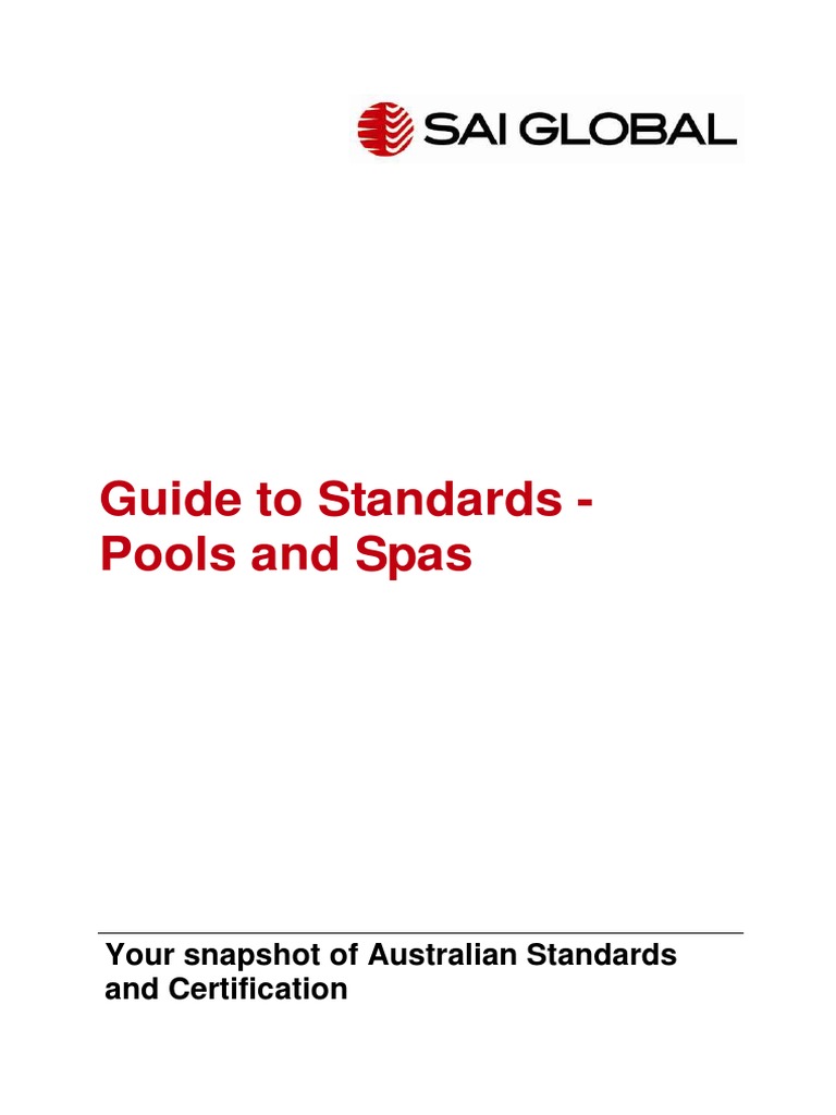 Guide To Standards-Pools and Spas | PDF | Swimming Pool | Ac Power ...