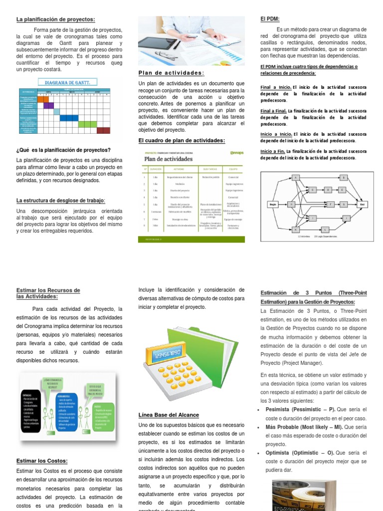 Triptico Del Proyecto | PDF | Gestión de proyectos | Planificación