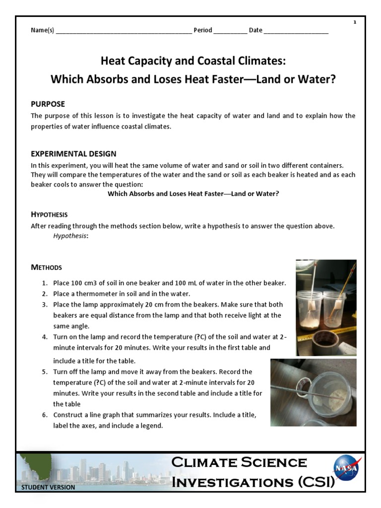 Land Vs Water Student | PDF | Atmosphere Of Earth | Tropical Cyclones