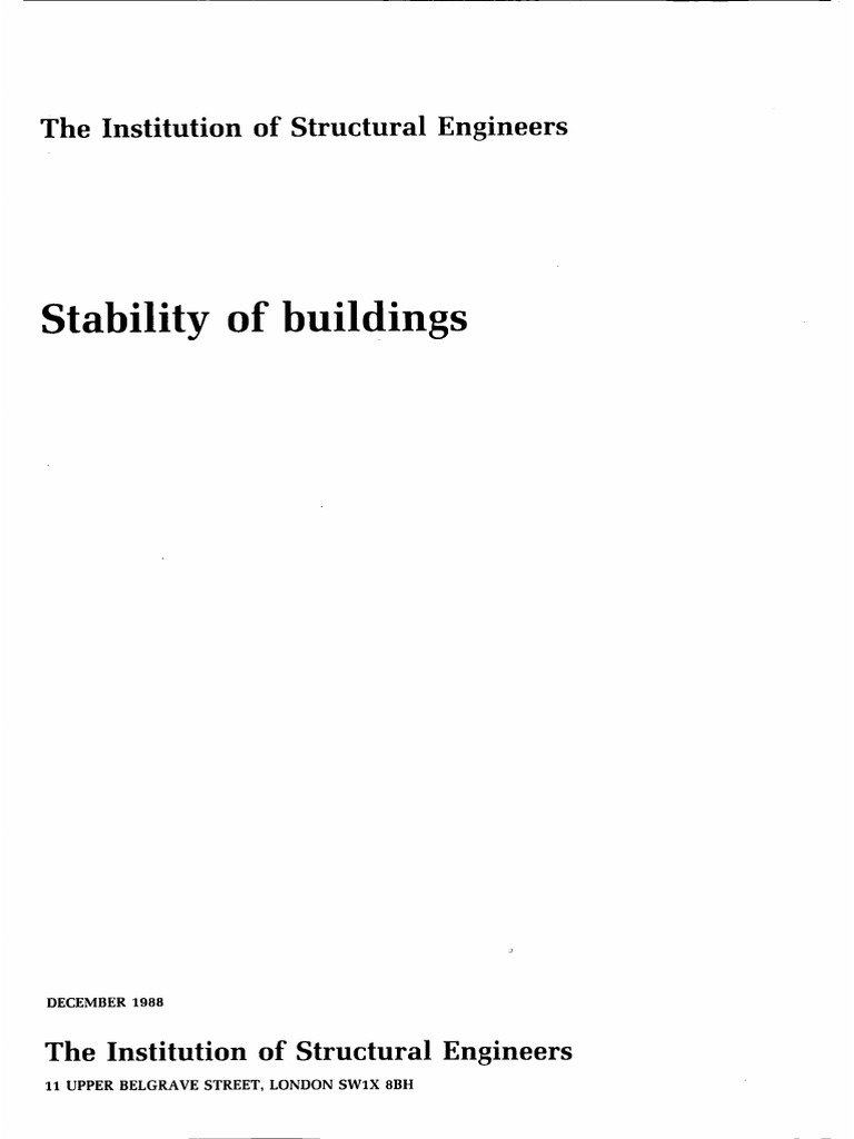 Stability of Building 1988 PDF | PDF | Structural Load | Deformation ...