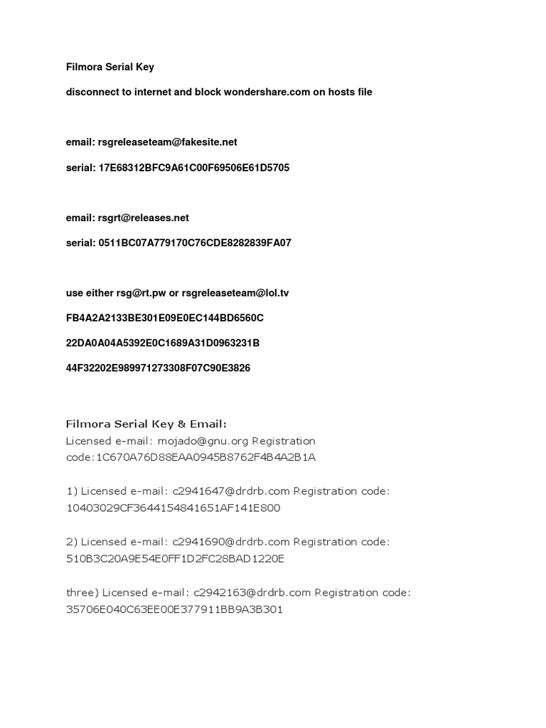 Filmora Serial Key | PDF | Intellectual Works | Computing