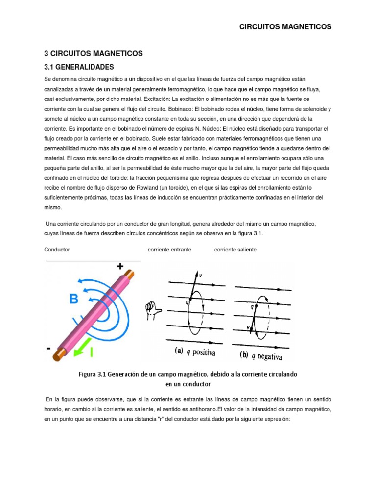 Circuitos Magneticos | PDF | Campo magnético | Corriente eléctrica