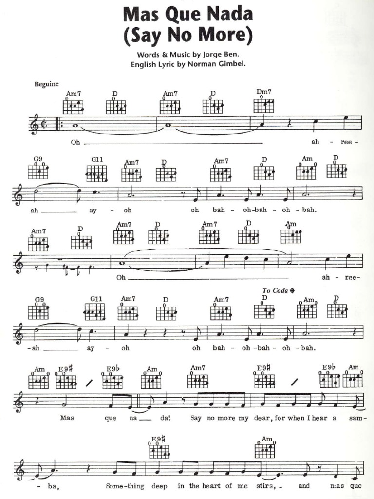 Mas Que Nada PDF | PDF