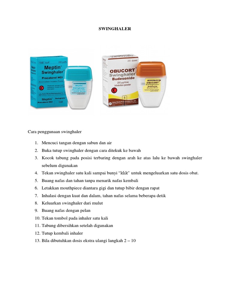 Panduan Penggunaan Swinghaler Obat | PDF | Griya & Taman