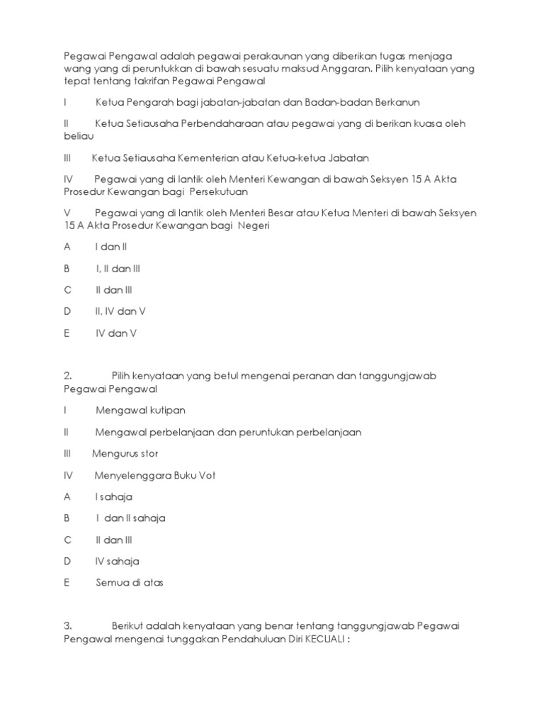 Set 3 Contoh Soalan Bitk | PDF