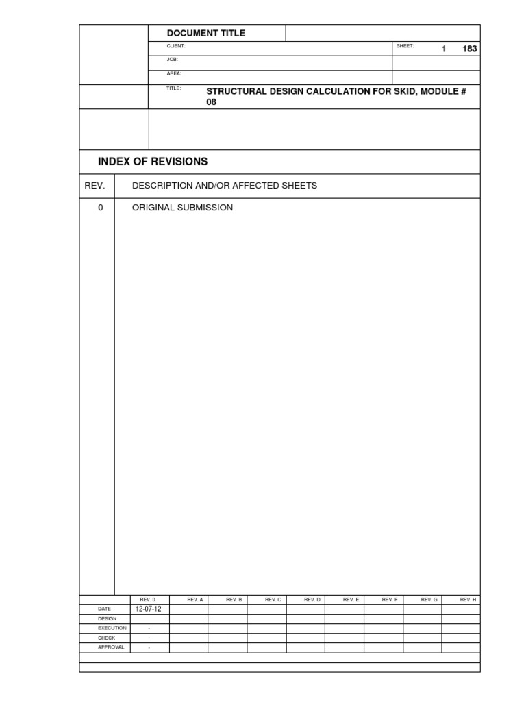 Skid Structural Design Calculations | PDF | Structural Load | Beam ...