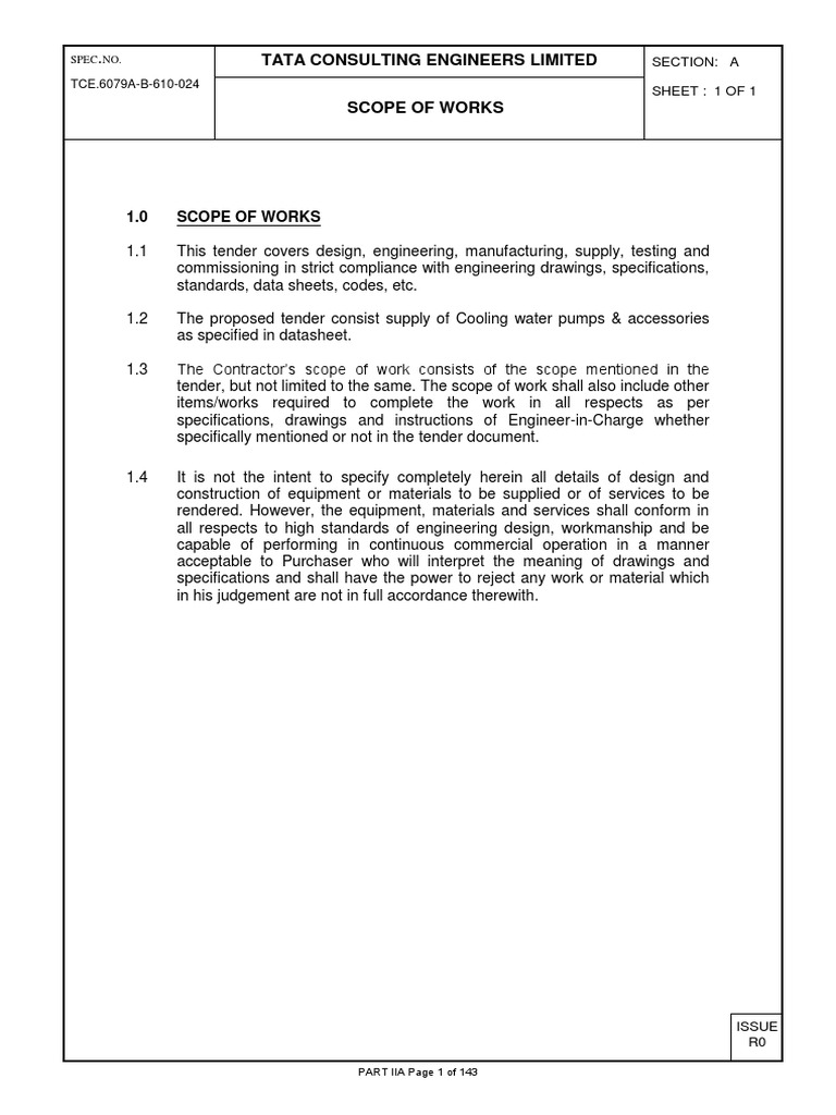 Cooling Water Pumps | PDF | Pump | Specification (Technical Standard)