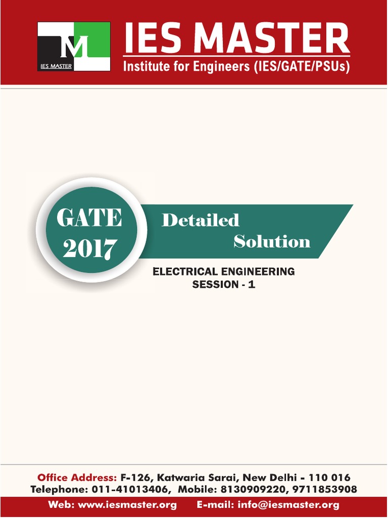 2017 Gate Set 1 | PDF | Eigenvalues And Eigenvectors | Electrical ...