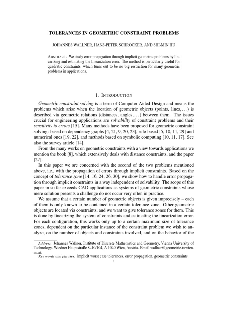 Tolerance | PDF | Norm (Mathematics) | Vector Space