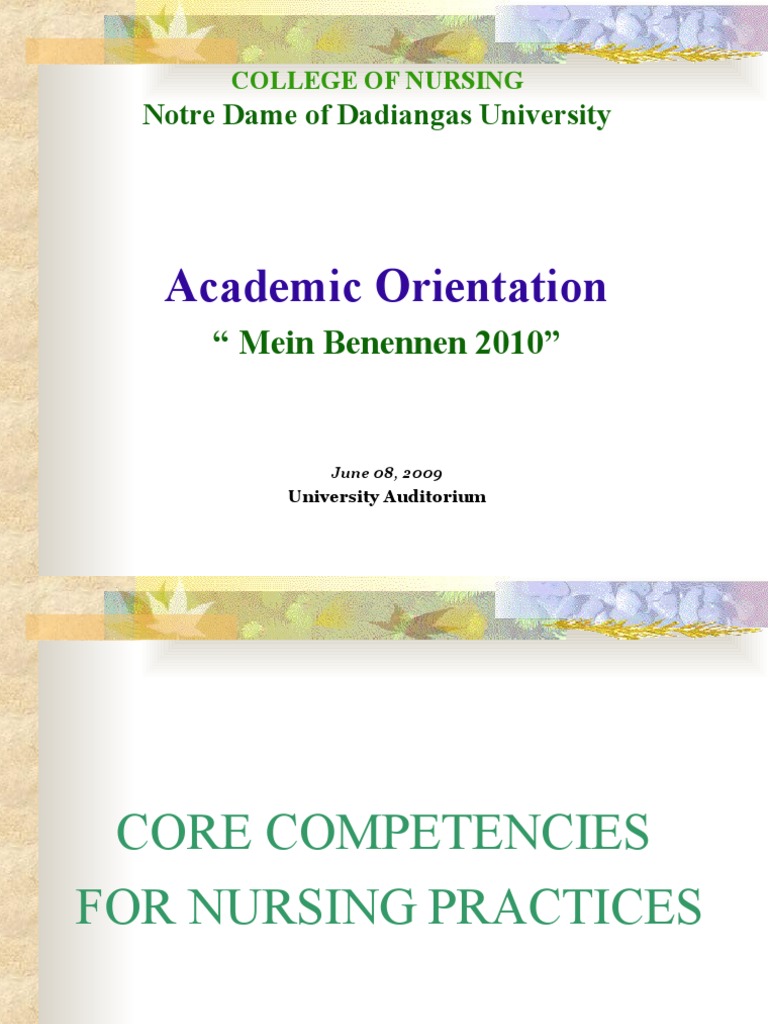 Core Competencies in Nursing Practice | PDF | Nursing | Patient