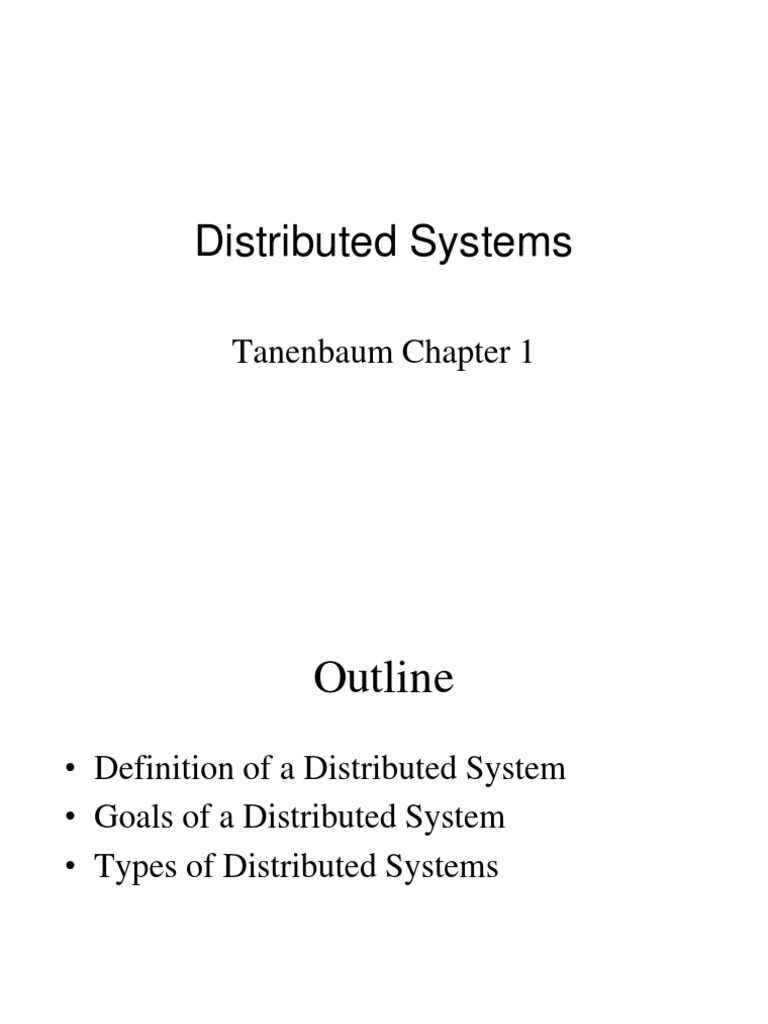 Distributed Systems: Tanenbaum Chapter 1 | PDF | Grid Computing | Computer Cluster