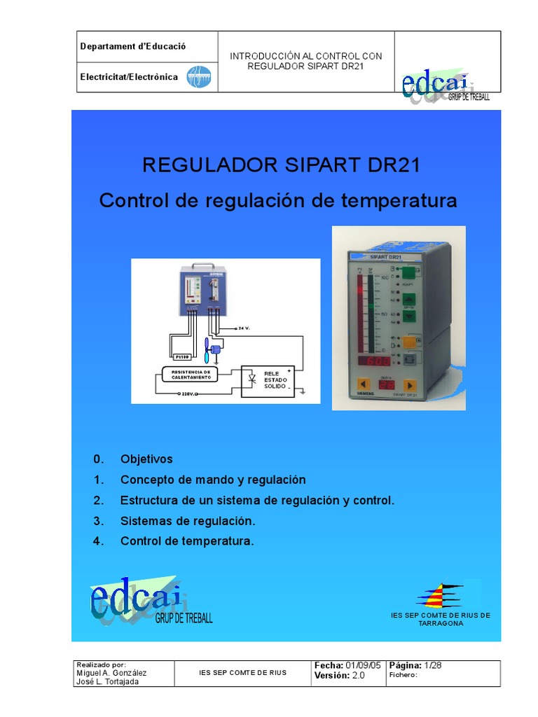 SIPART | Sistema de control | Cantidades fisicas