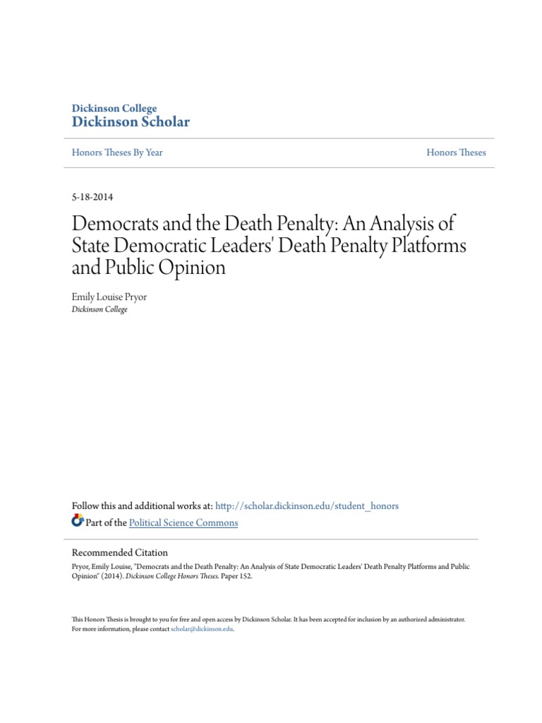 Democrats and The Death Penalty - An Analysis of State Democratic | PDF ...