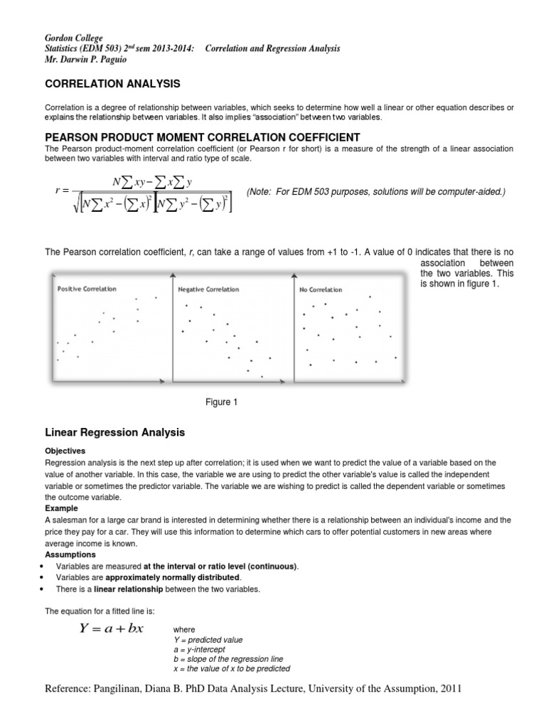 Statistics Correlation Analysis | PDF | Correlation And Dependence | Regression Analysis