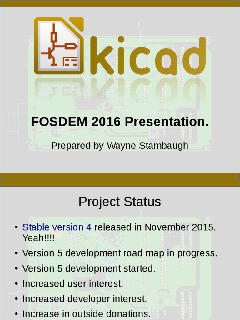 Kicad Presentation Fosdem 2016 | PDF | Library (Computing) | Computer Programming