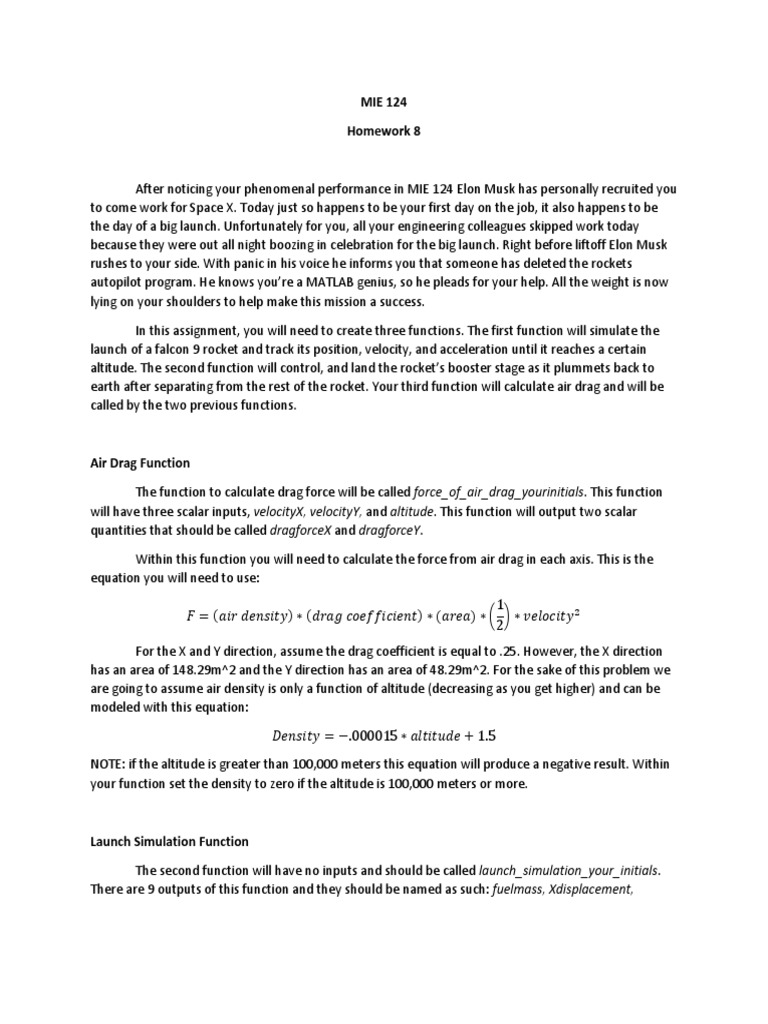 MATLAB: Rocket Launcher Simulation | PDF | Rocket | Spacecraft Propulsion