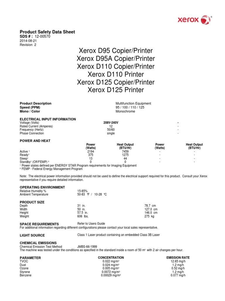 Xerox D95 - D95A - D110 - D125.en-Us | PDF | Printer (Computing ... Xerox D95 - D95A - D110 - D125.en-Us | PDF | Printer (Computing ...