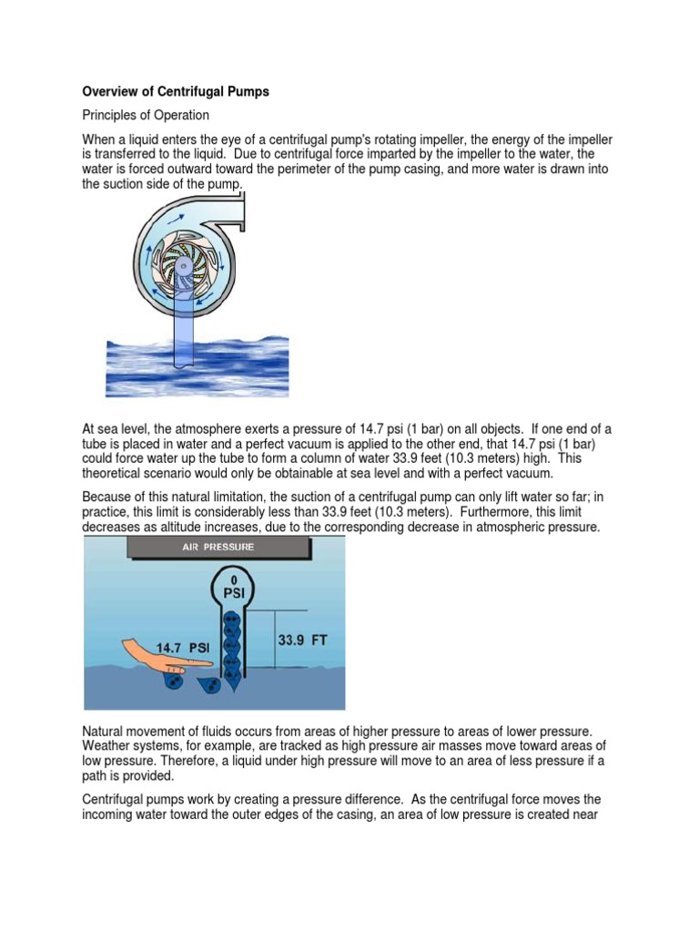 Overview of Centrifugal Pumps | PDF | Pump | Pressure
