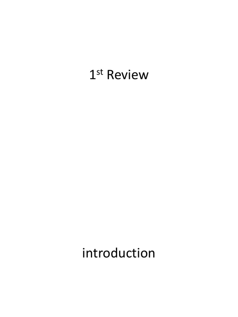 1st Review | PDF